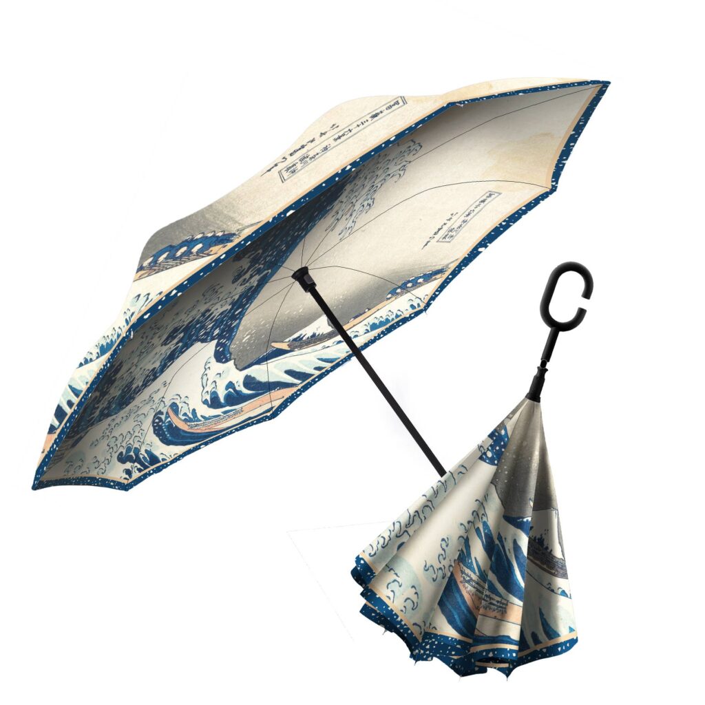 Hokusai “The Great Wave” Reverse Umbrella – Poppy Lane Gifts and Decor