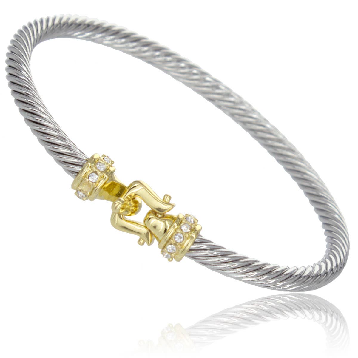 Rhinestone Locker Cable Bracelet – Poppy Lane Gifts and Decor